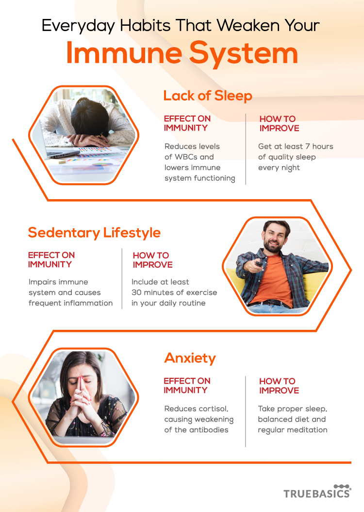 Everyday habits that weaken your immune system - Truebasics Blog